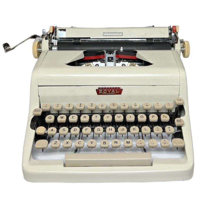 Royal Quiet Deluxe (Arctic White) Typewriter – Toronto Typewriters