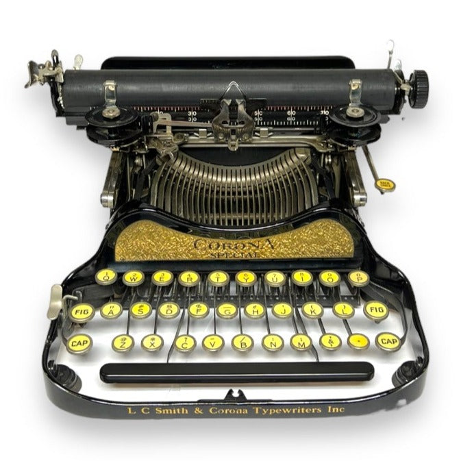 Corona 3 Special (Black on Gold) Folding Typewriter – Toronto Typewriters